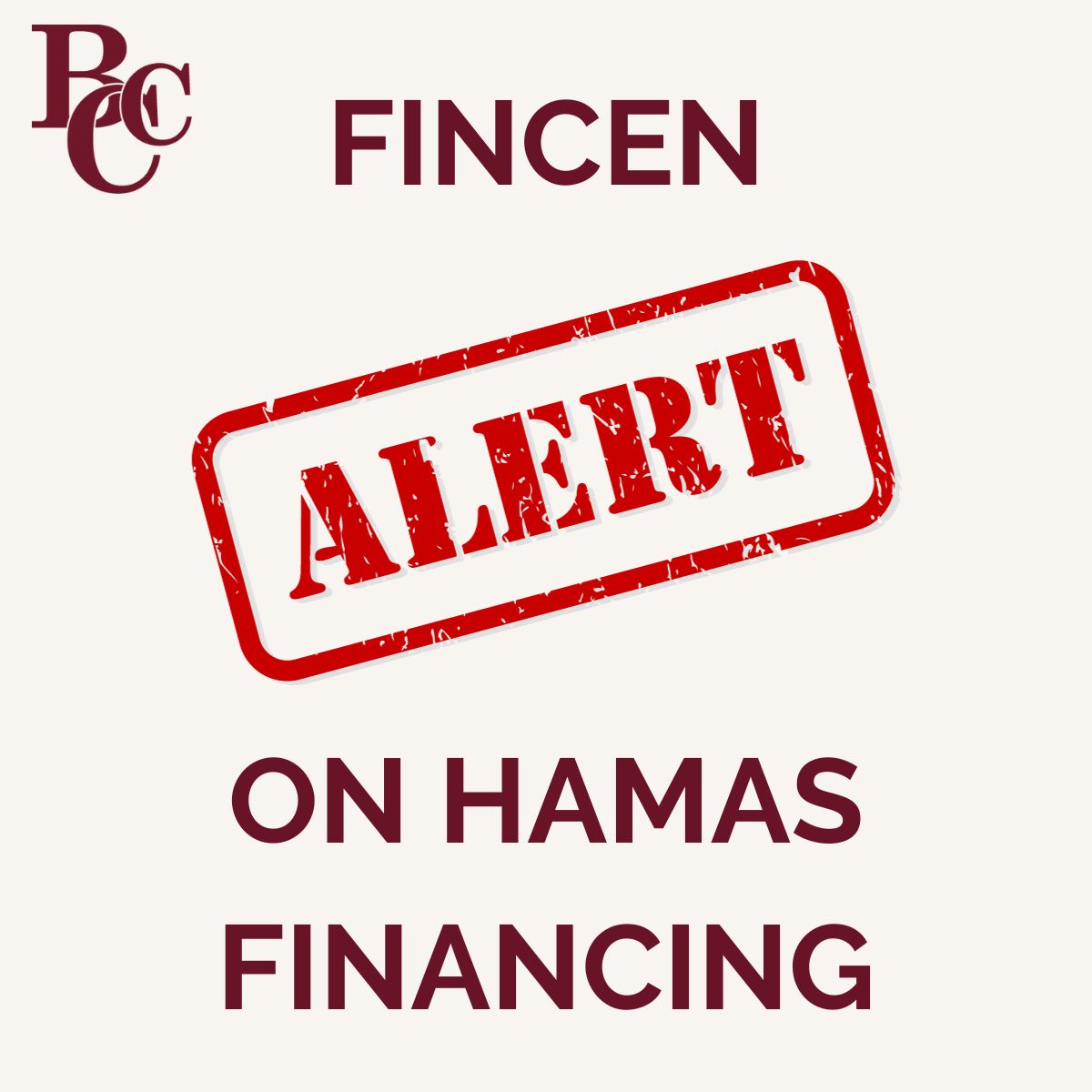 FinCEN Alert on Hamas Financing