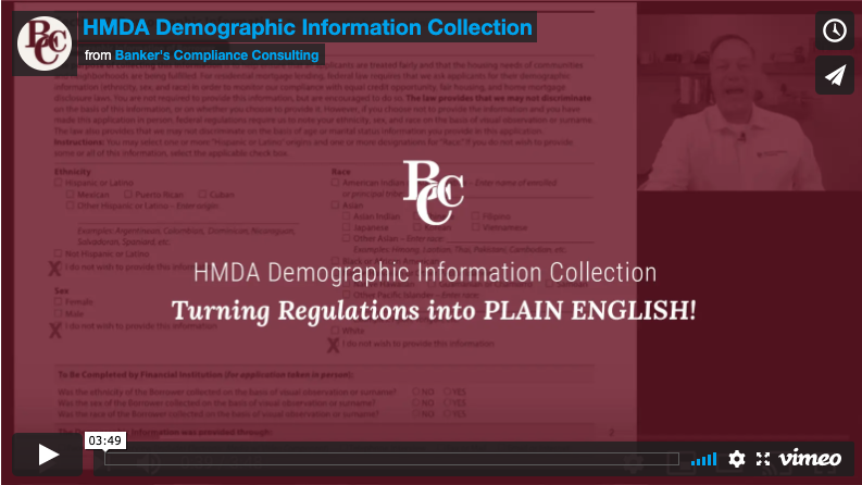 Online Bankers Training - HMDA Action Taken