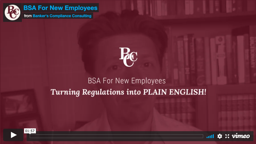 Online Bankers Training - BSA for New Employees