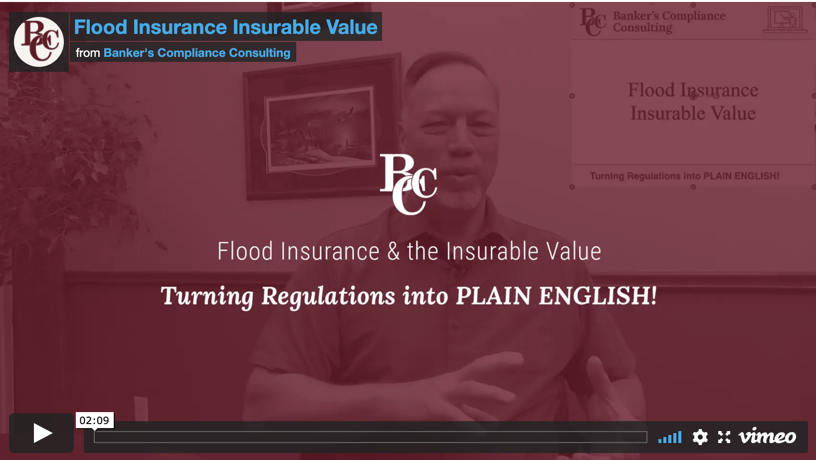 Online Bankers Training - Flood Insurance Insurable Value