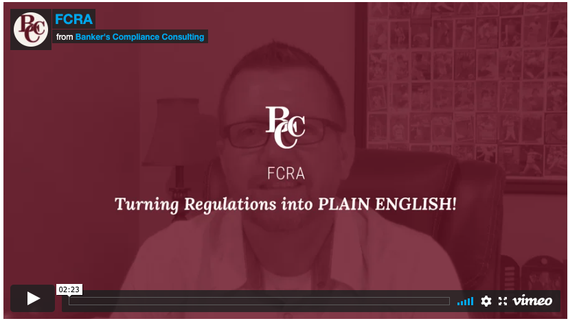 Online Bankers Training - FCRA/FACT Act Compliance