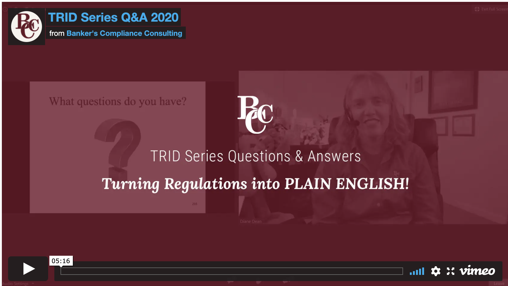 Online Bankers Training TRID Questions - TRID Q&A