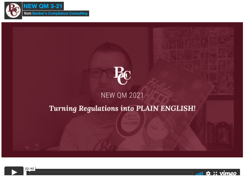 Online Bankers Training - NEW Qualified Mortgage (QM) Rules! Online Bankers Training - NEW Qualified Mortgage (QM) Rules!