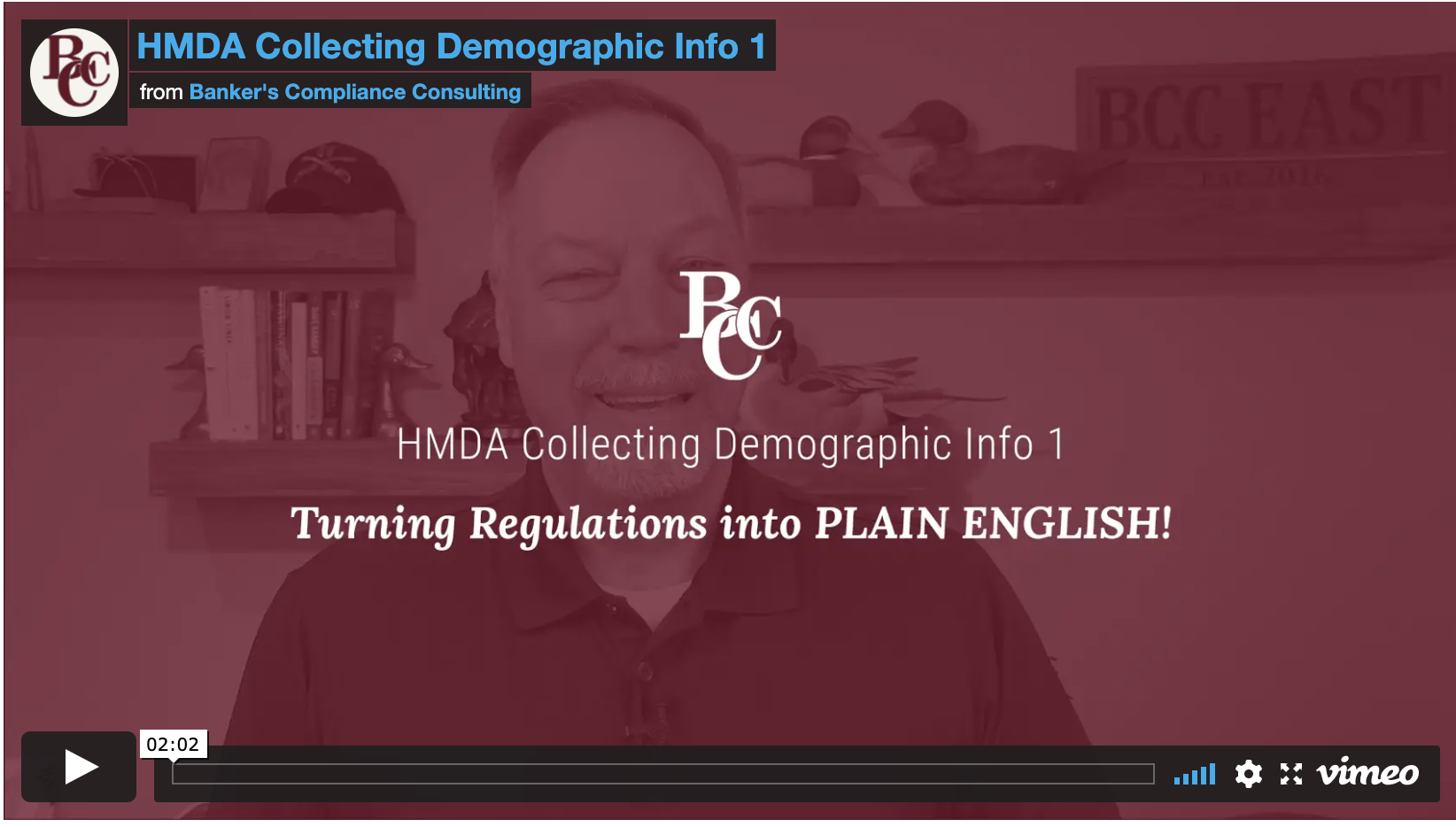 Online Bankers Training - Collecting HMDA Demographic Information