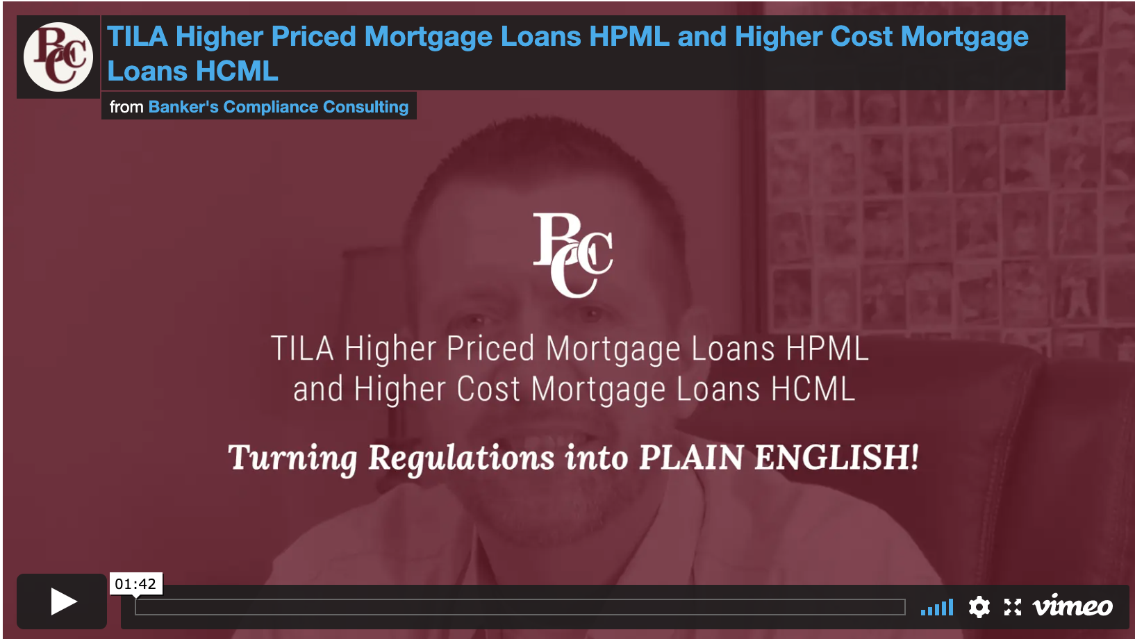 Online Bankers Training -first-lien HPML HPML Baggage